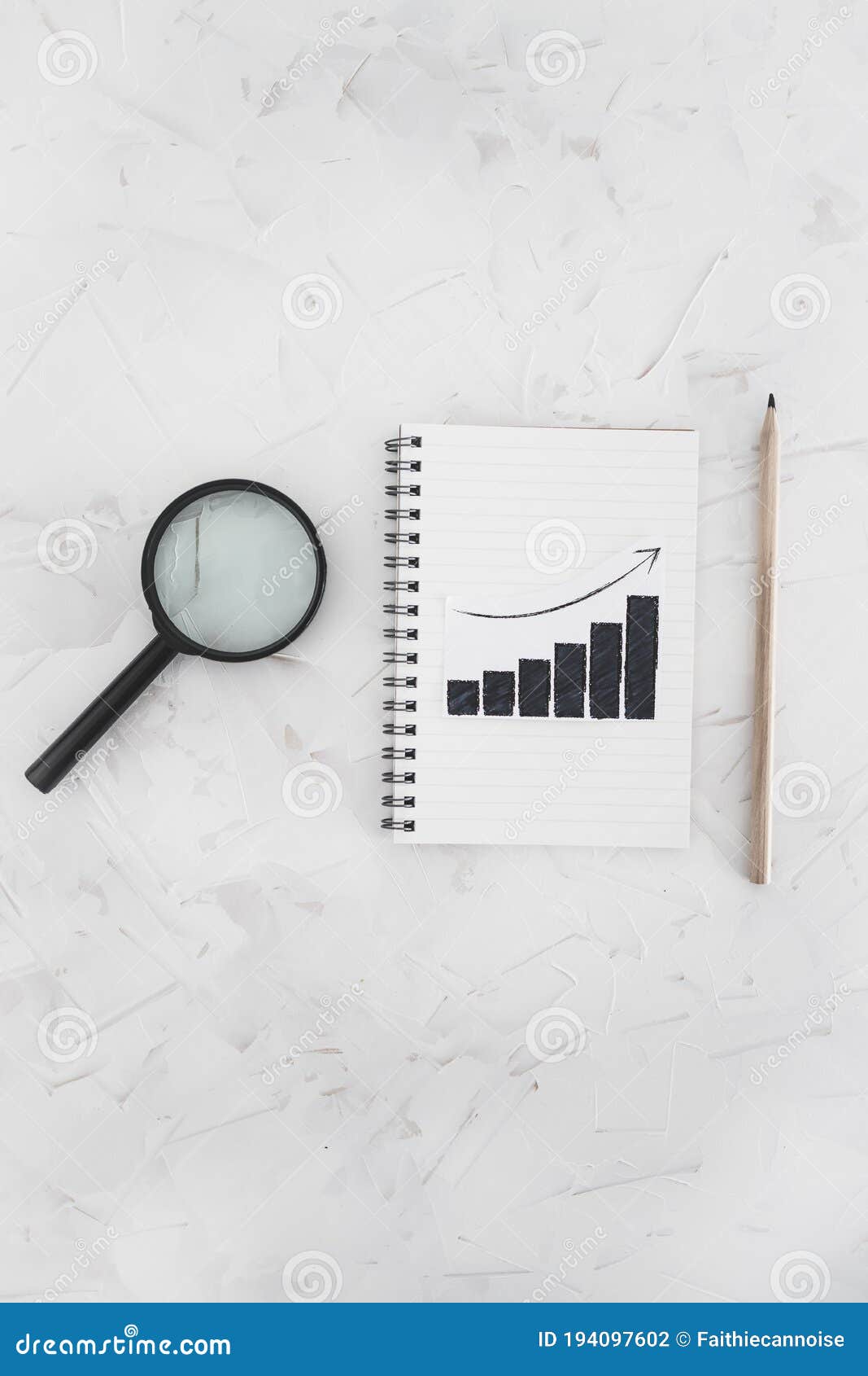Business Analysis and Statistics, Desk with Mixed Graphs and Charts on ...