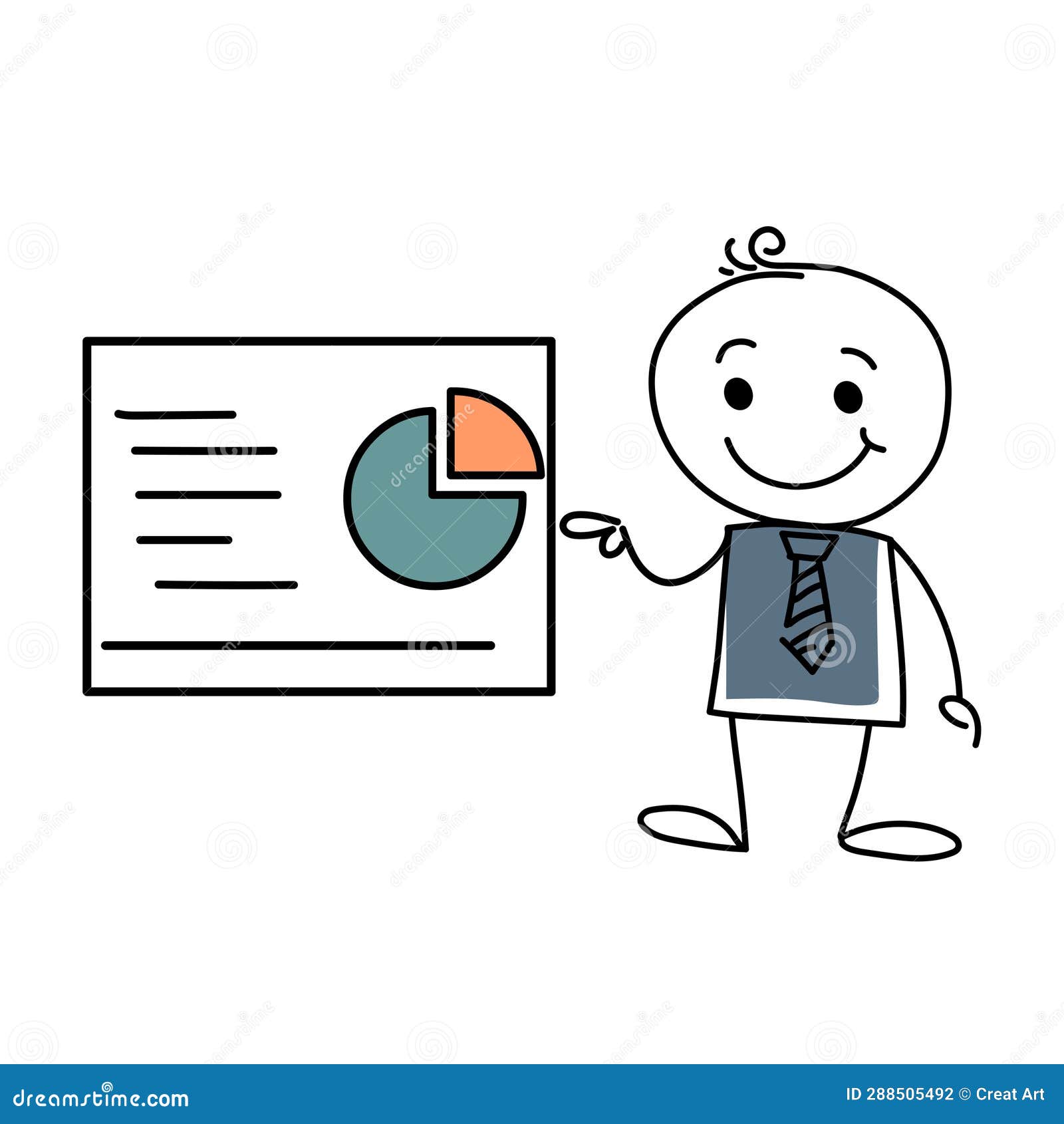 Business Analysis Stick Figure Vector Illustration Stock Illustration ...