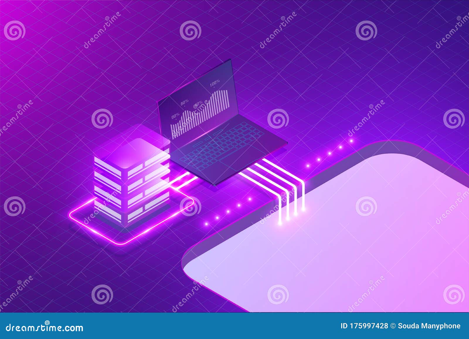 Business Analysis System, Computing Concept Vector Illustration Stock ...