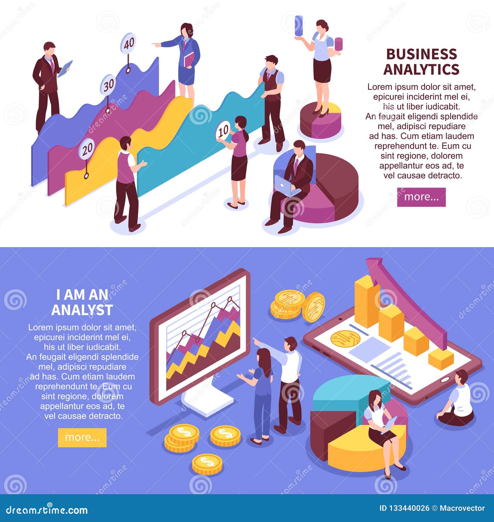 Business Analyst Shows Charts And Graphs Cartoon Vector | CartoonDealer ...