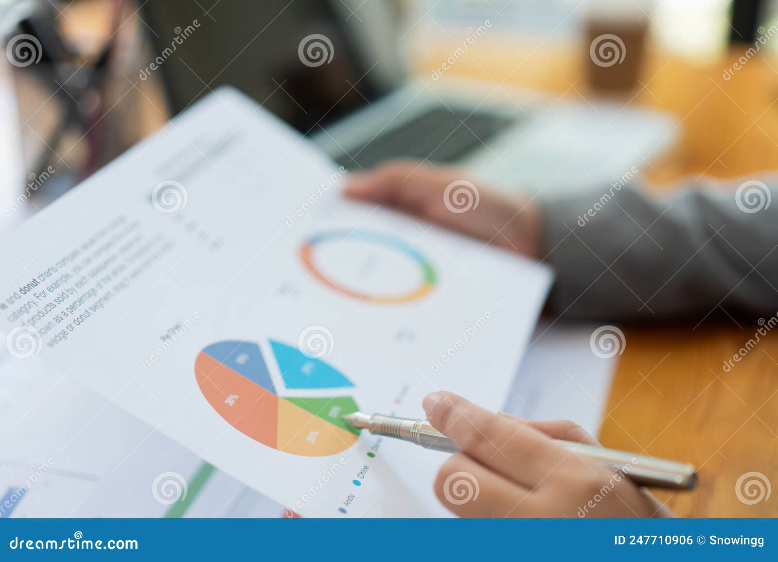 Business Analyst Concept the Data Analyst Comparing the Charts of the ...