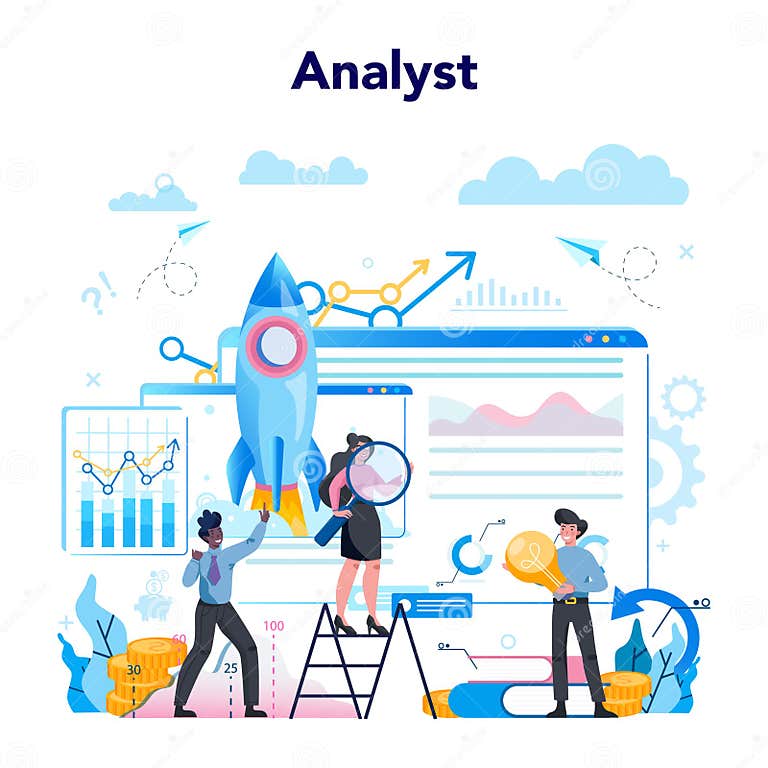 Business Analyst Concept. Business Strategy and Project Stock Vector ...