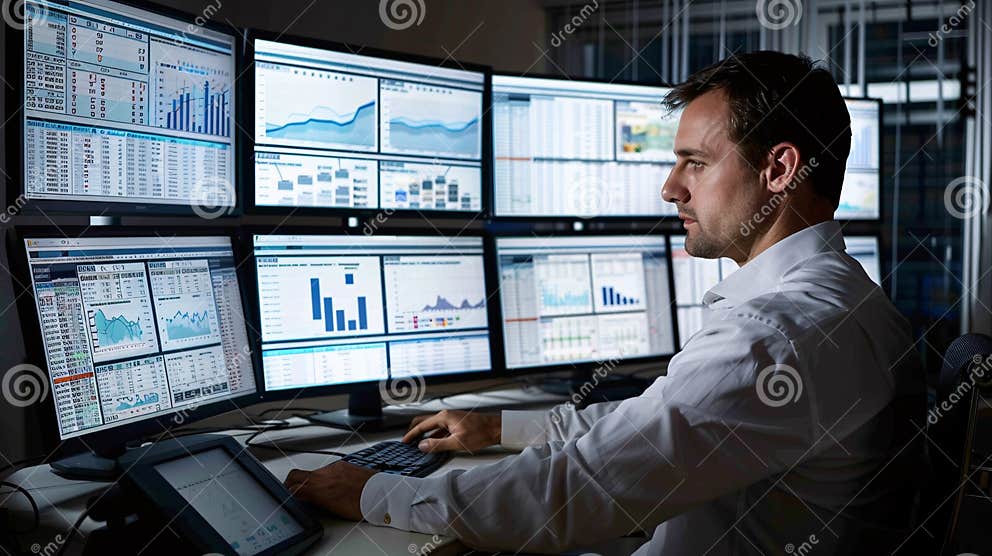 A Business Analyst Conducting a Competitive Analysis, with Multiple ...