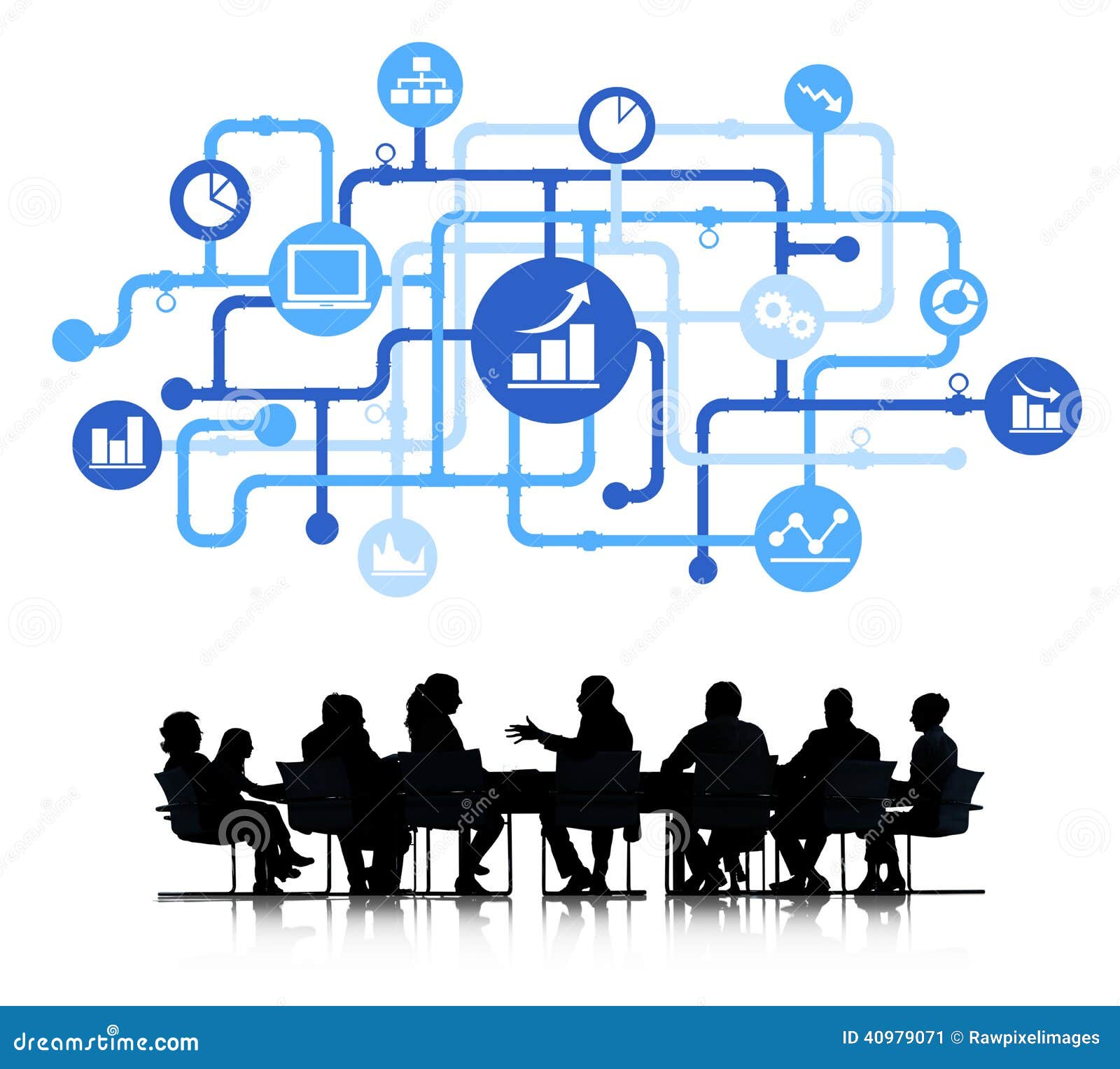 Business Analyst Group with Business Concept Stock Illustration ...