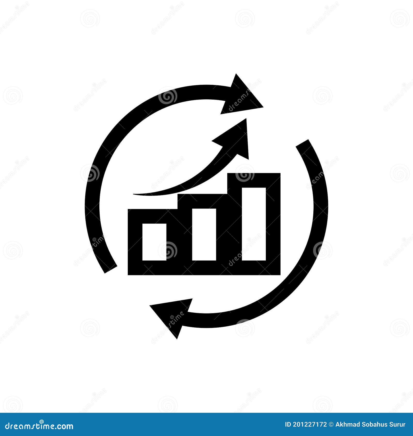 Business Analyst Icon. Arrow Go Up. Business Icon. Design Vector Stock ...