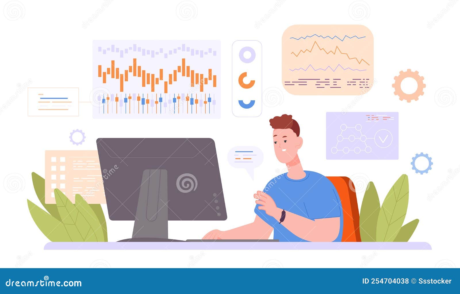 Business Analyst at Laptop. Professional Finance Advisor or Marketer ...