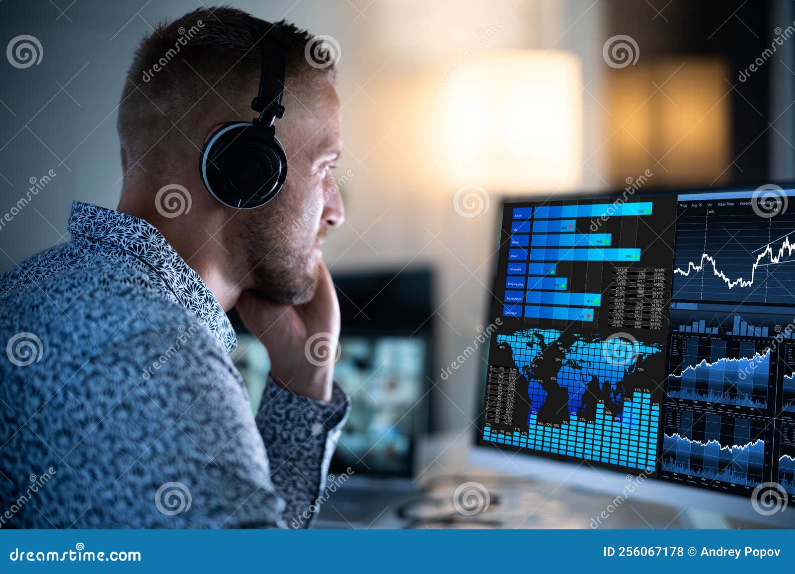Business Analyst Working Late Stock Photo - Image of workaholic ...