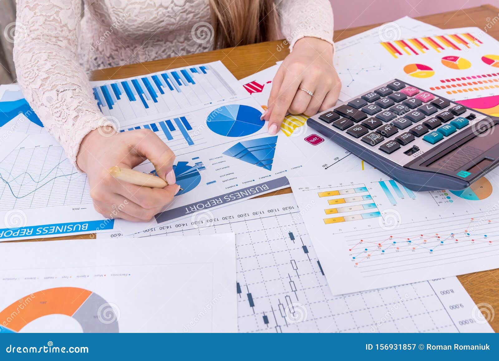 Business Analyst Working with Reports, Graphs and Diagrams Stock Image ...