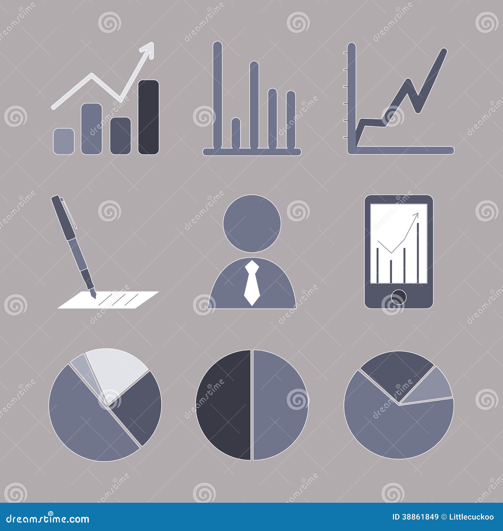 Business Analytical Trend Line Graph And Infographic Statistic Bars ...
