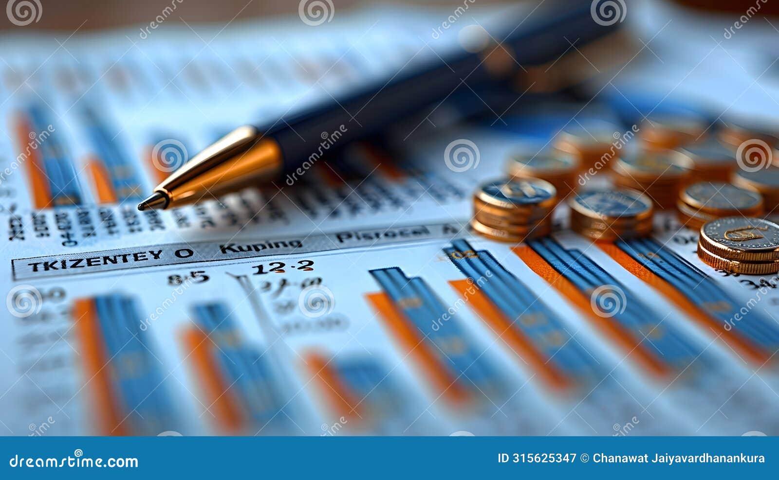 Business Analytical Trend Line Graph And Infographic Statistic Bars ...