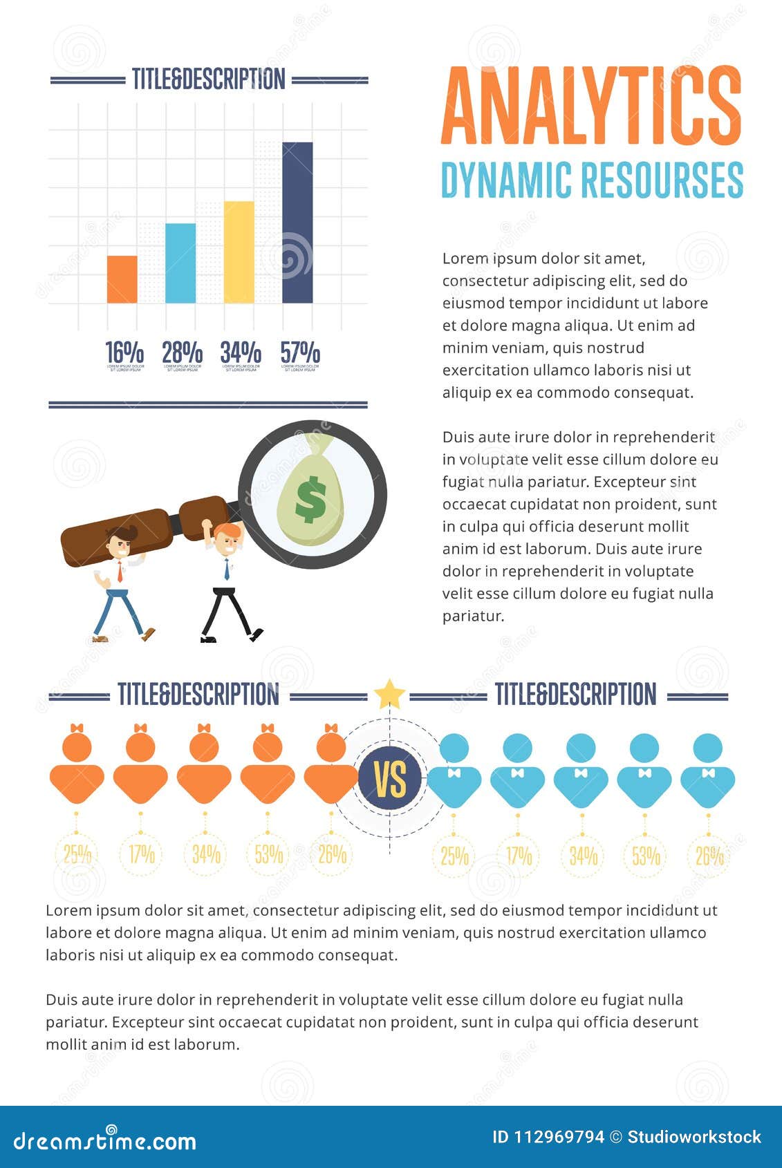 Business Analytics Banner with Businessmen Stock Illustration ...