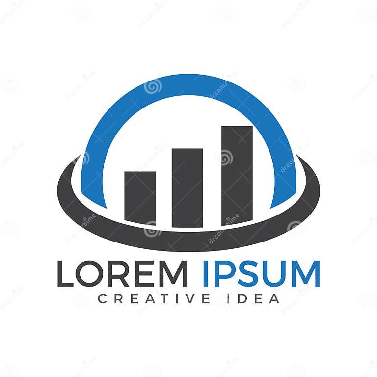Business Graph and Service Logo. Stock Vector - Illustration of global ...