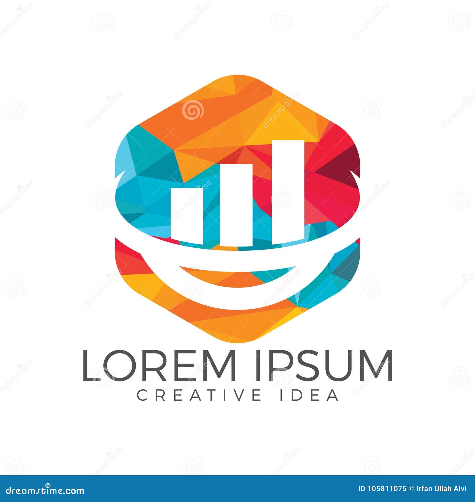 Business Graph and Service Logo. Stock Vector - Illustration of ...