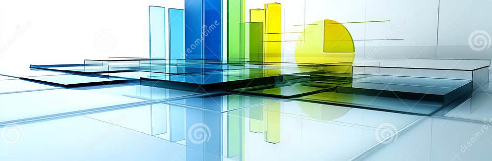 Business Analytics Charts and Graphs, Including Bar Graphs, with a Blue ...