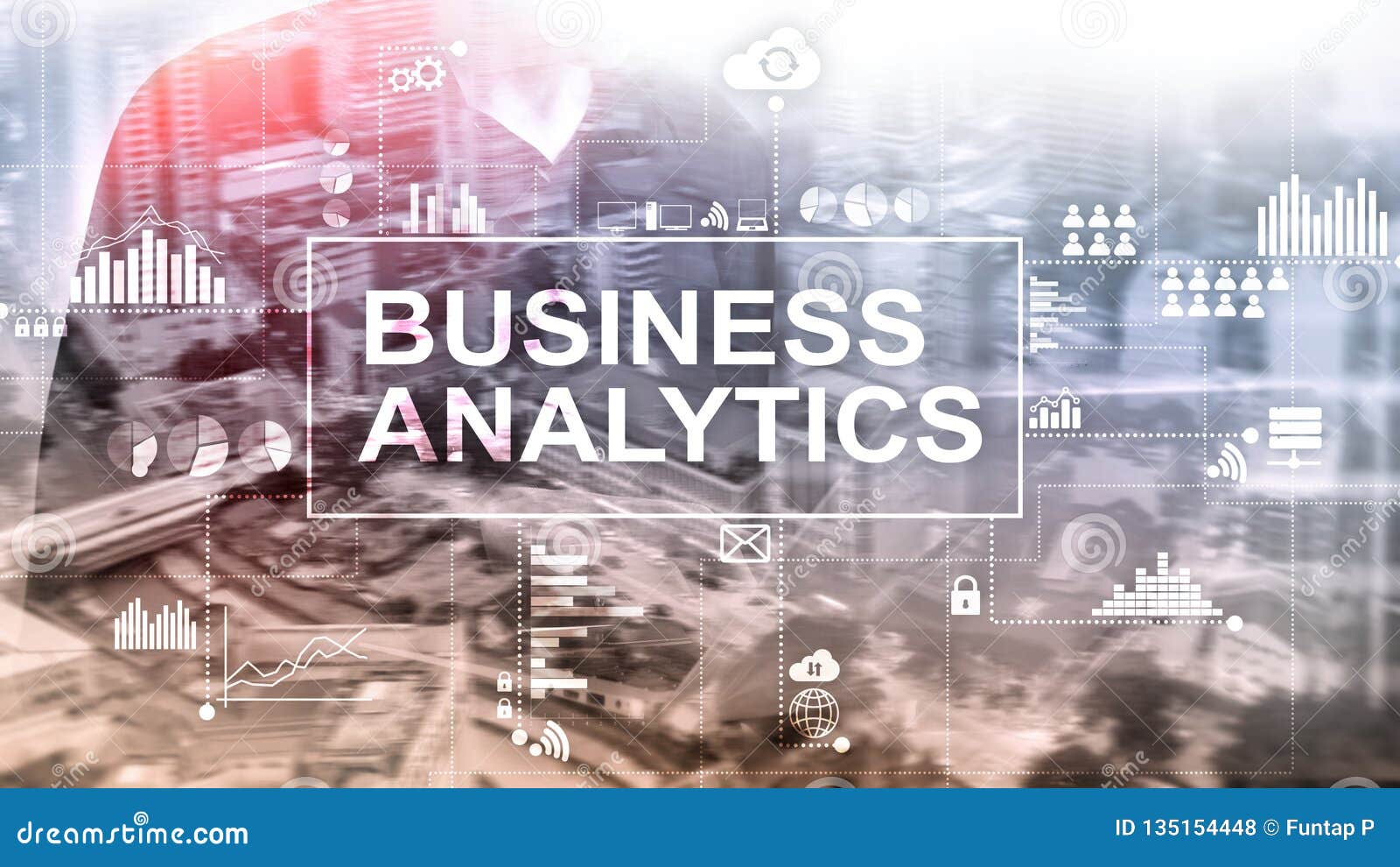 Business Analytics Concept on Double Exposure Background Stock ...