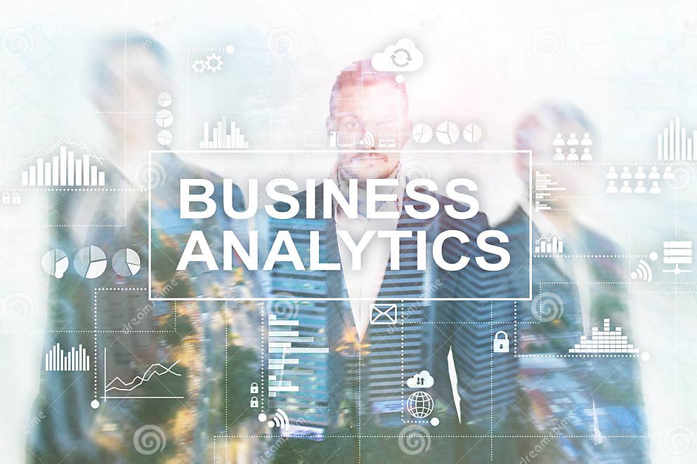 Business Analytics Concept on Double Exposure Background Stock ...