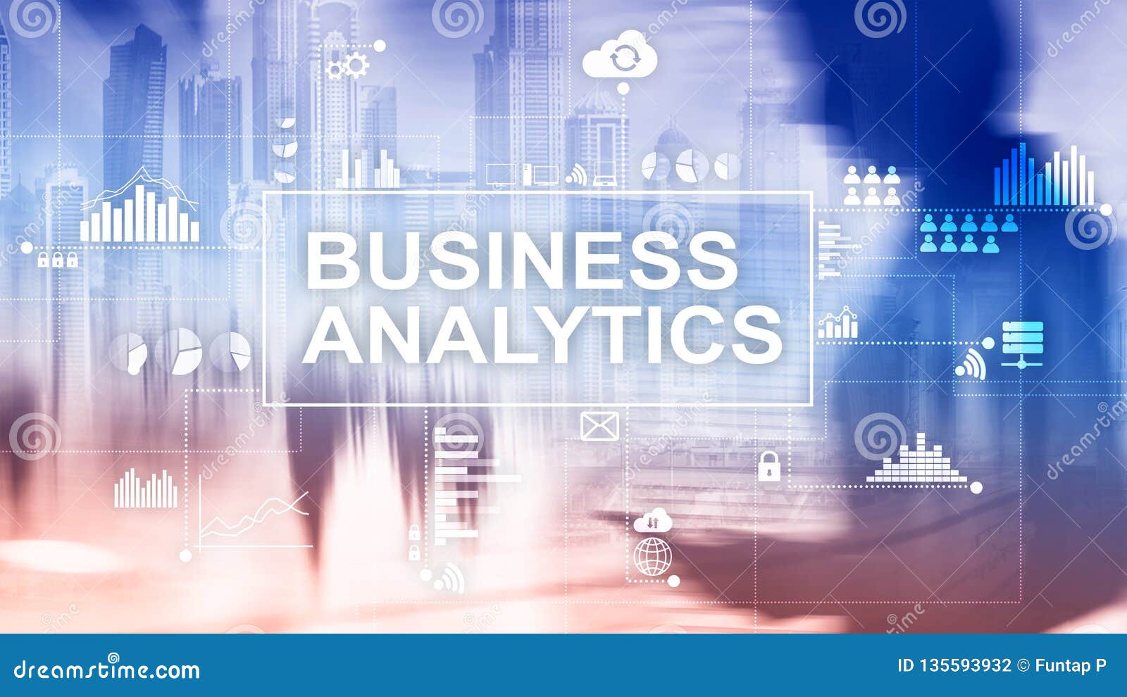 Business Analytics Concept On Double Exposure Background. Stock Photo ...