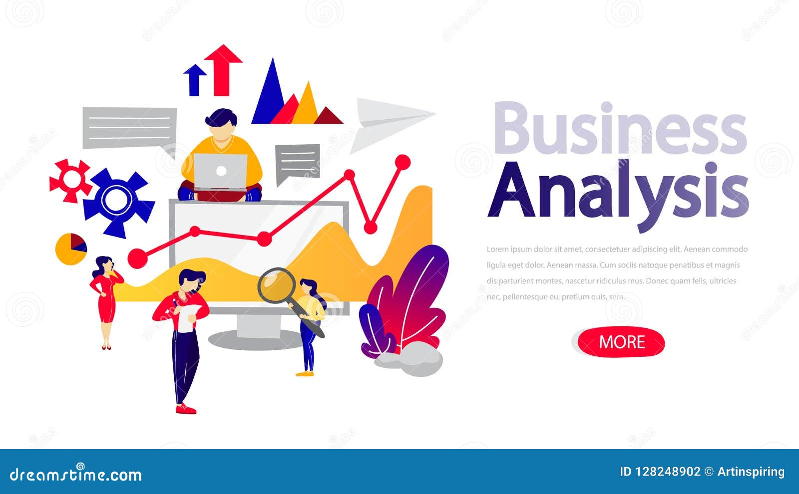 Business Analytics and Data Analysis Concept Ilustration. Stock Vector ...