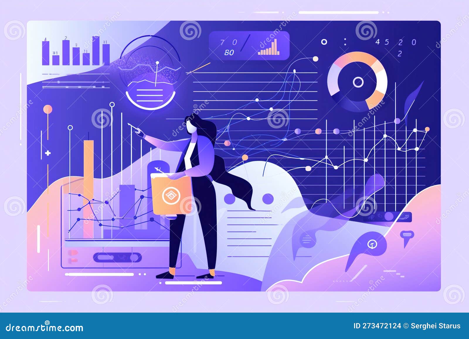 Business Analytics, Graphic Concept or Background, AI Generative Image ...