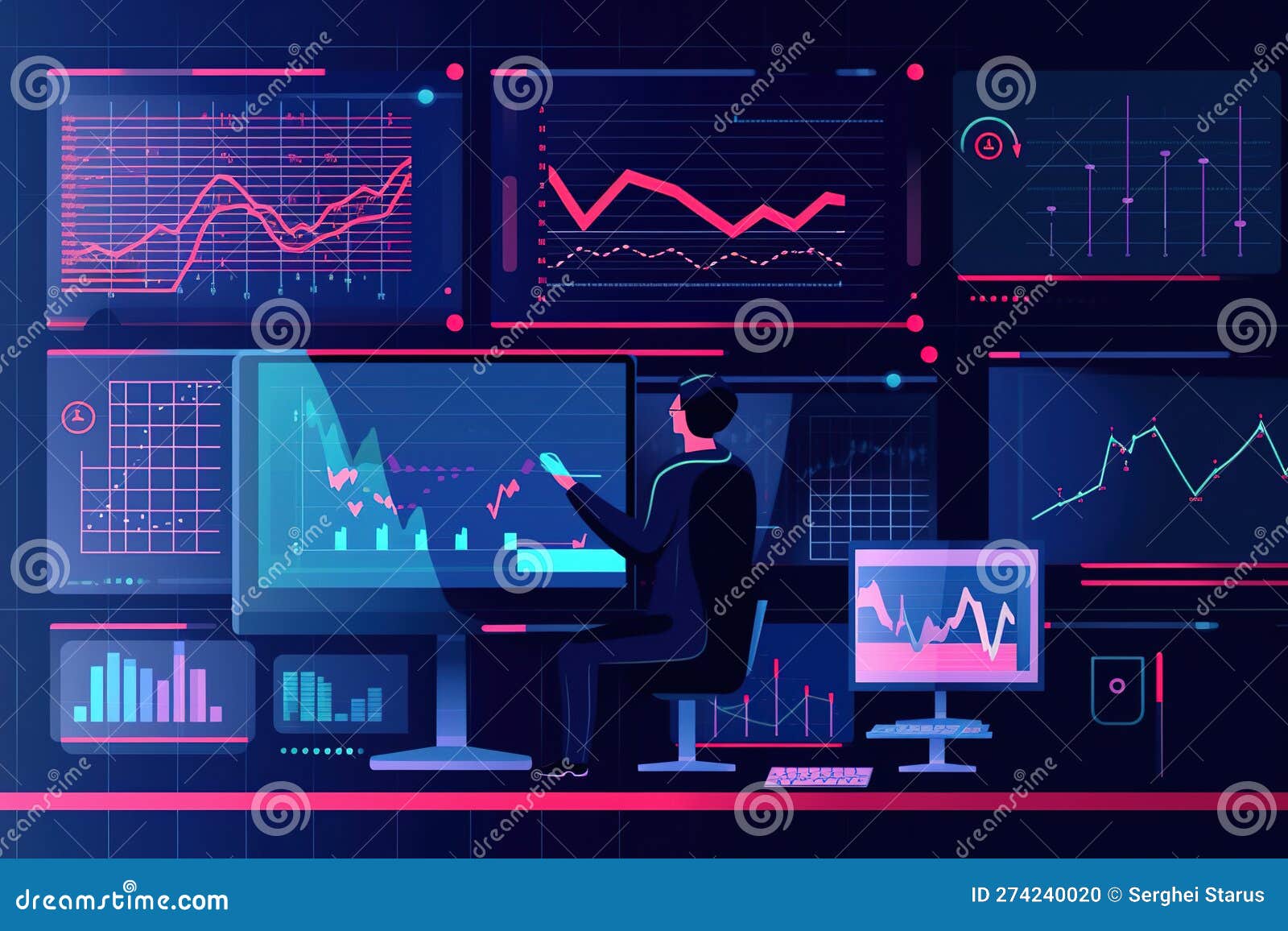 Business Analytics, Graphic Concept or Background, AI Generative Image ...