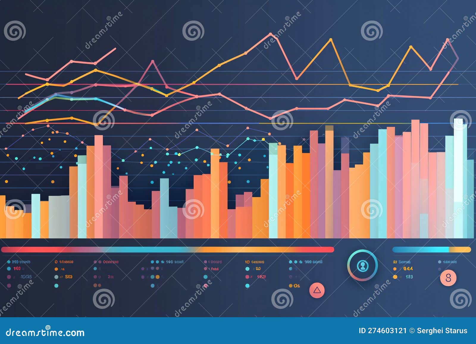 Business Analytics, Graphic Concept or Background, AI Generative Image ...