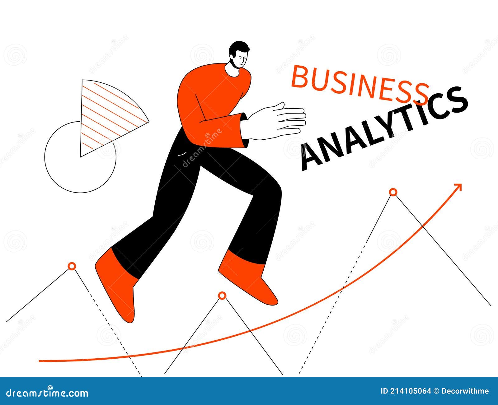 Business Analytics - Modern Colorful Line Design Style Illustration ...