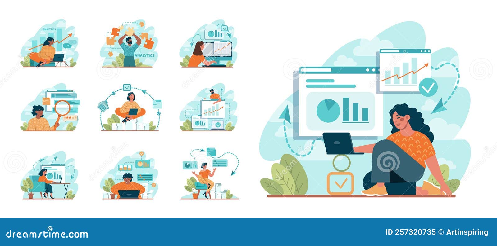 Business Analytics Set. Financial Operation Optimization, Strategy ...