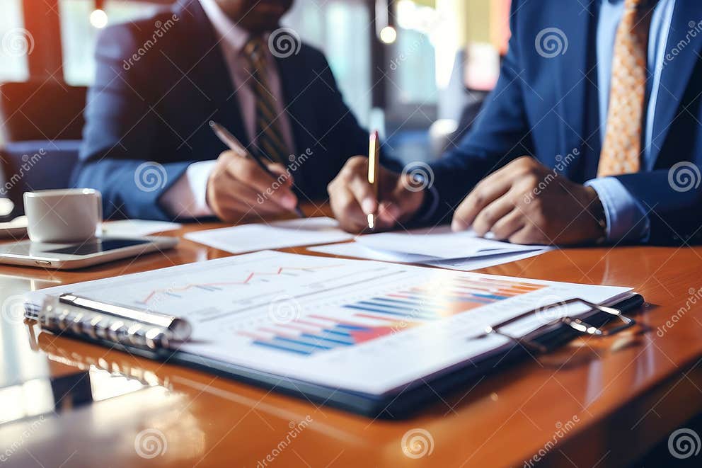 Business Analytics and Strategy: Corporate Team Analyzing Charts Stock ...