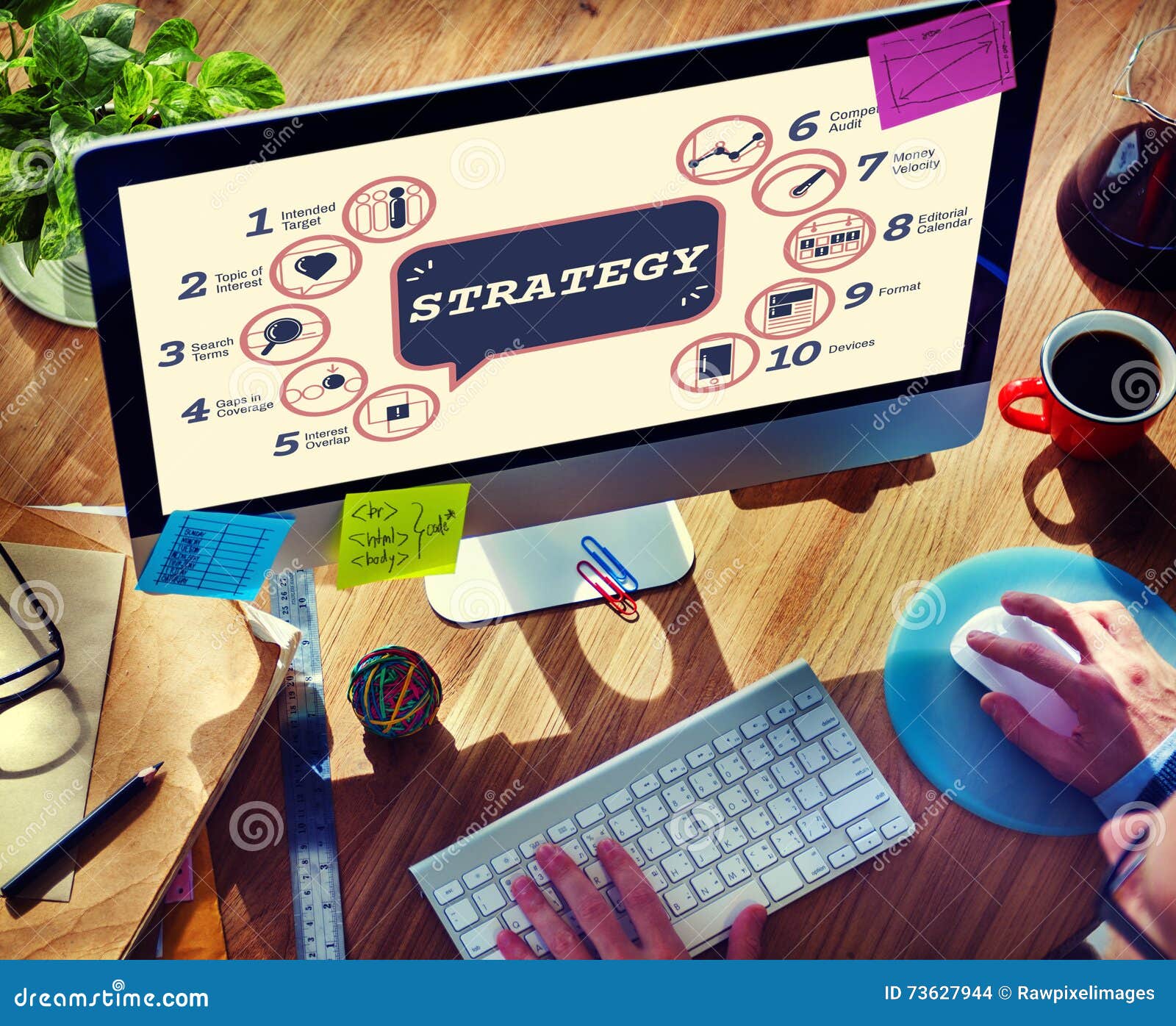 Business Analytics Strategy Methods Tactics Graphic Concept Stock Photo ...