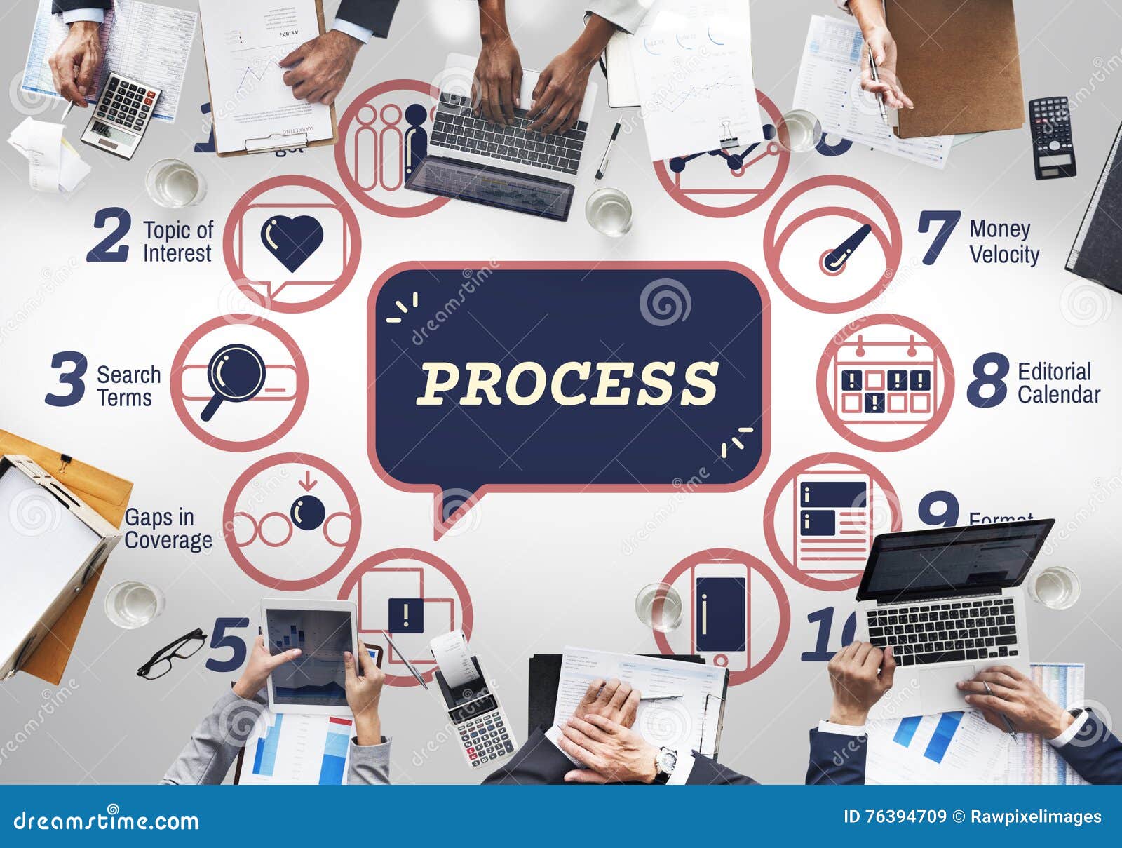 Business Analytics Strategy Methods Tactics Graphic Concept Stock Image ...