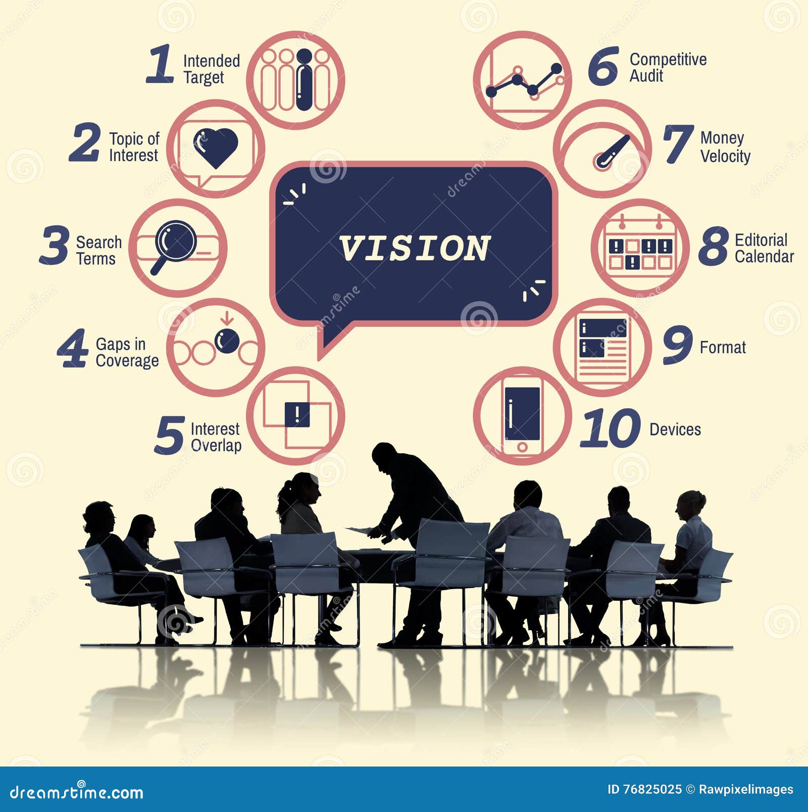 Business Analytics Strategy Methods Tactics Graphic Concept Stock Image ...