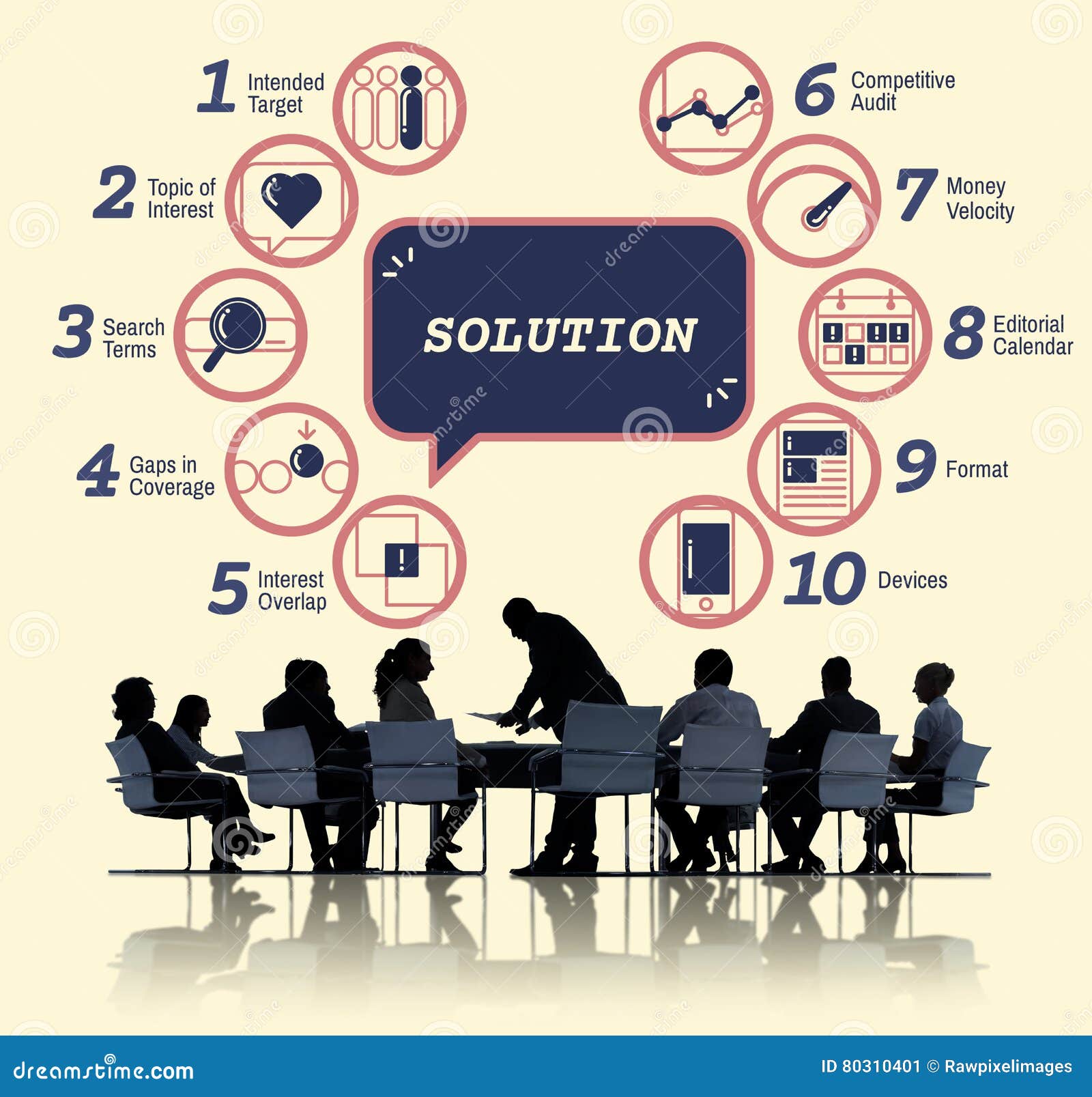 Business Analytics Strategy Methods Tactics Graphic Concept Stock Image ...