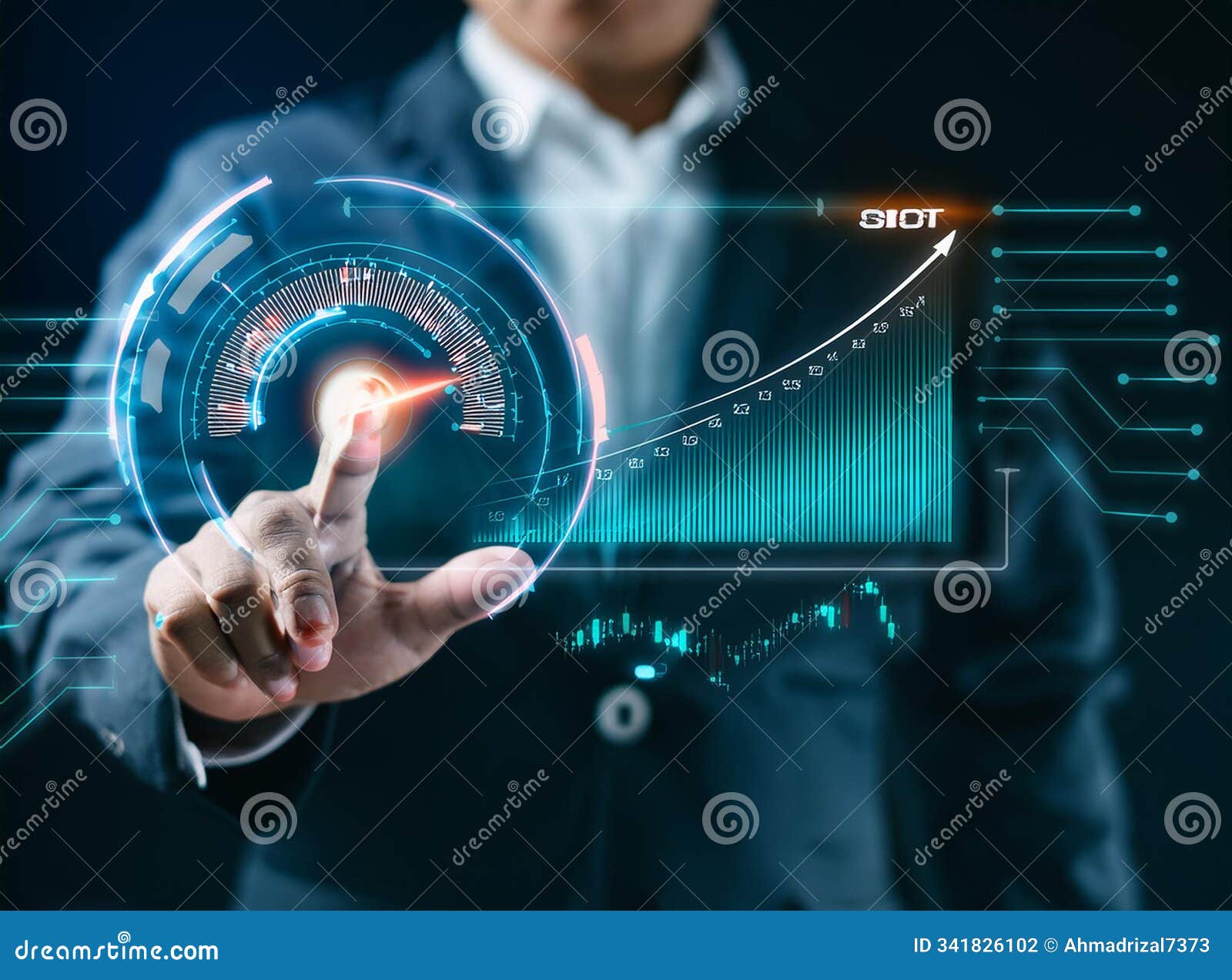 Business Analytics Technology with Futuristic Interface: Growth ...