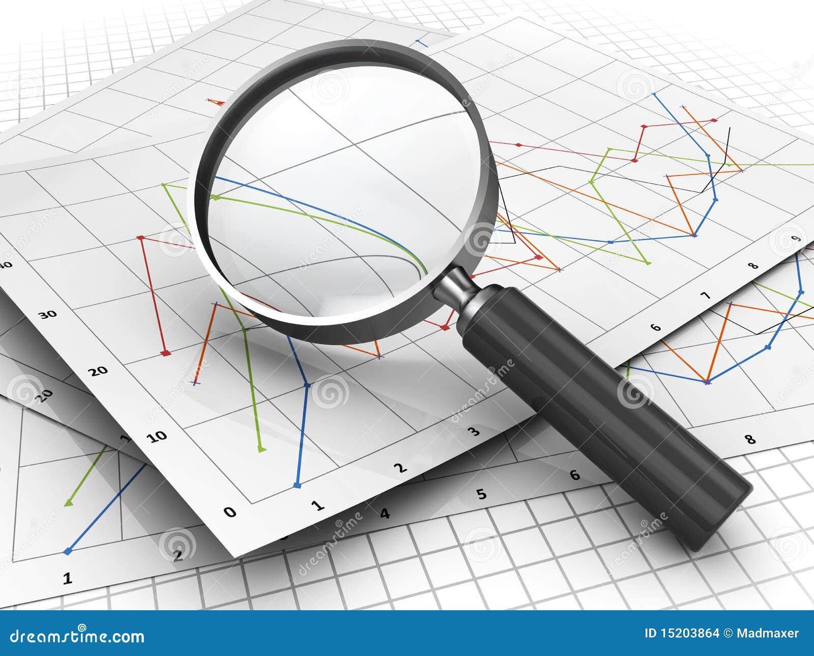 Business analyzing stock illustration. Illustration of colored - 15203864