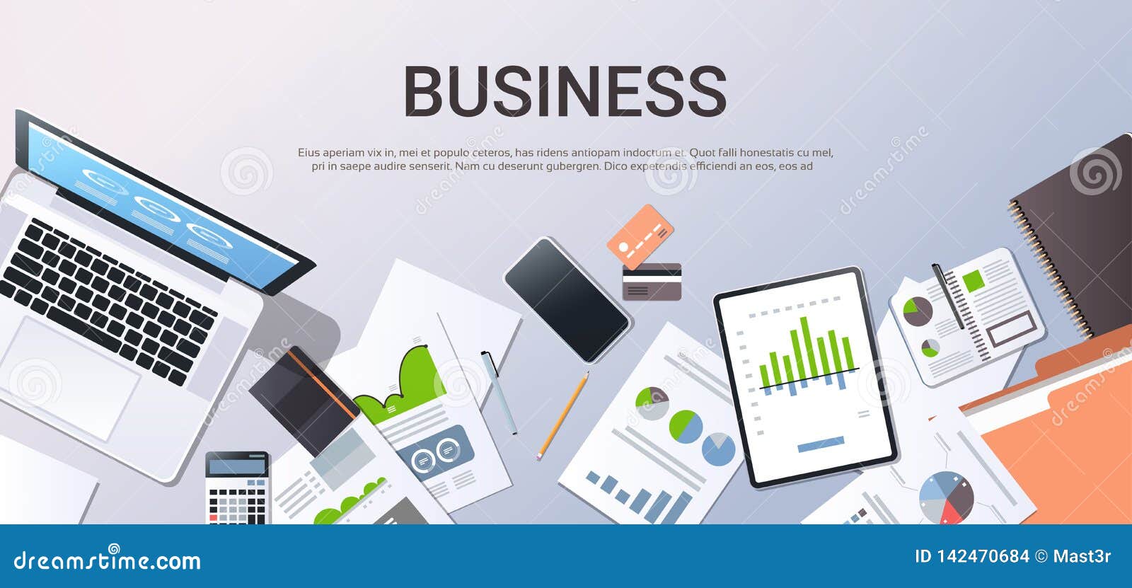 Research Development Plan Cover Page Design. Cartoon Vector ...