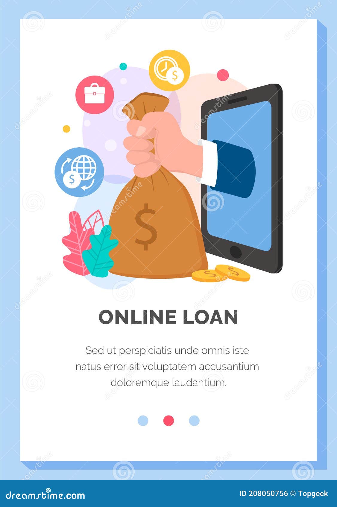 Business Application Layout. Program for Online Loans and Deposits in ...