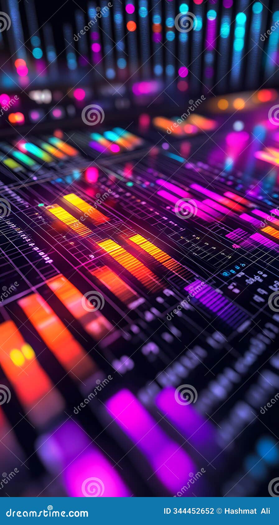 Business Area Graph with Colorful Highlights Stock Illustration ...