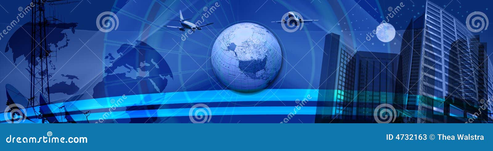 Business Around the World Banner Stock Illustration - Illustration of ...