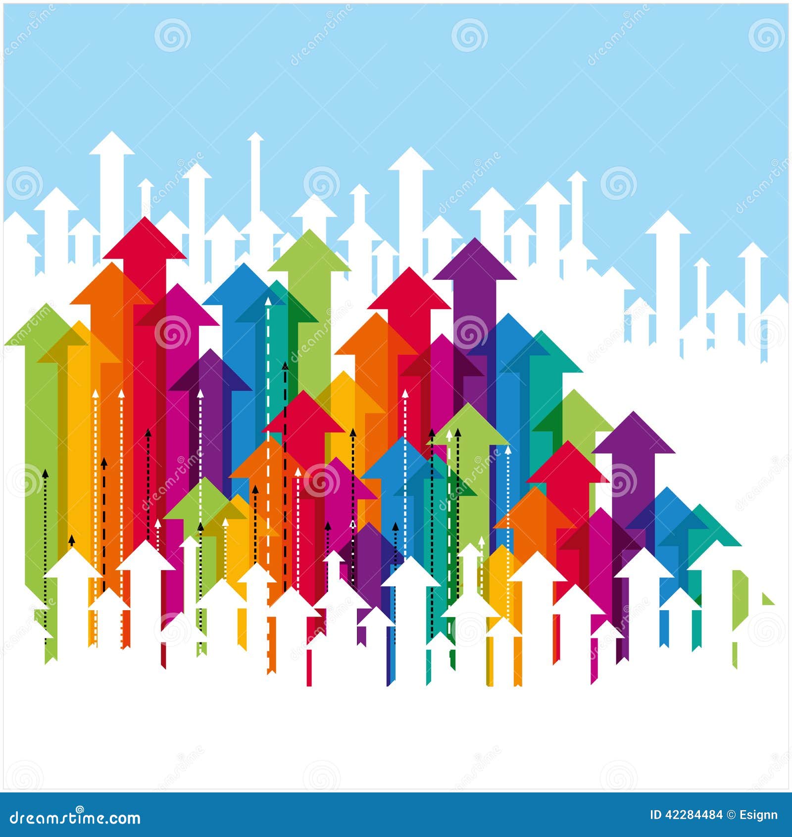 Business Arrow Concept with Teamwork Stock Vector - Illustration of ...