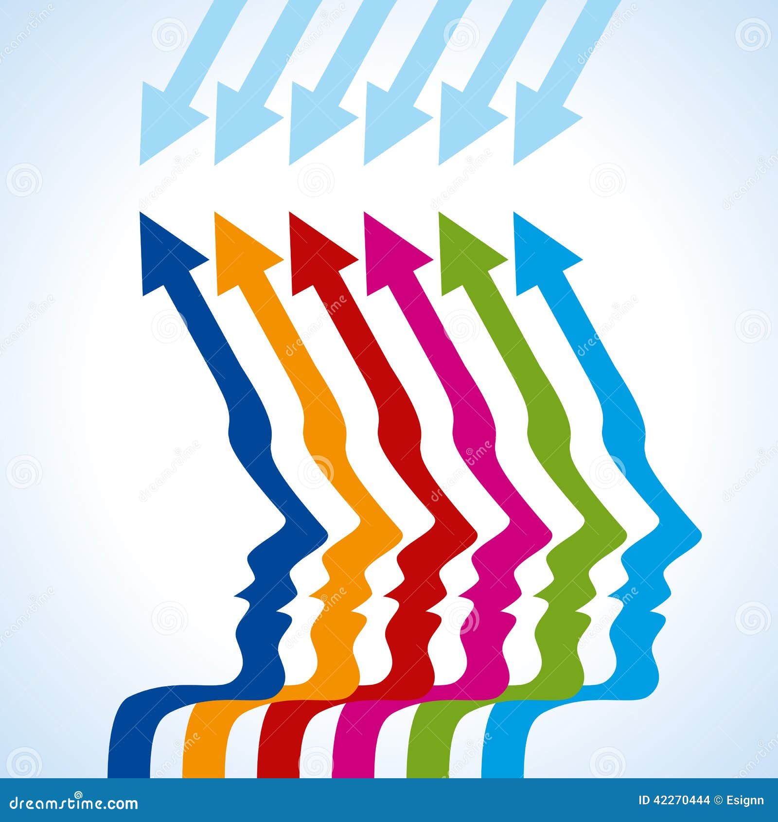 Business Arrow Concept with Teamwork Stock Vector - Illustration of ...