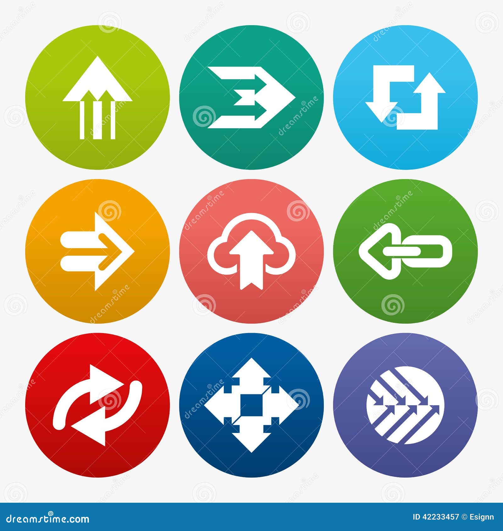 Business Arrow Sign Icon Set Stock Vector - Illustration of direction ...