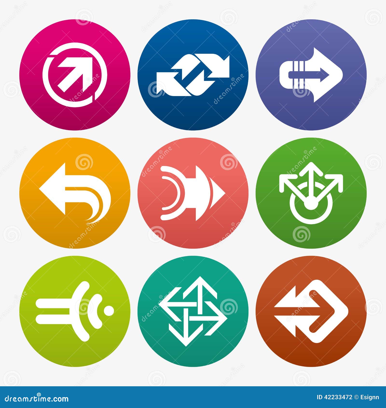 Business Arrow Sign Icon Set Stock Vector - Illustration of application ...