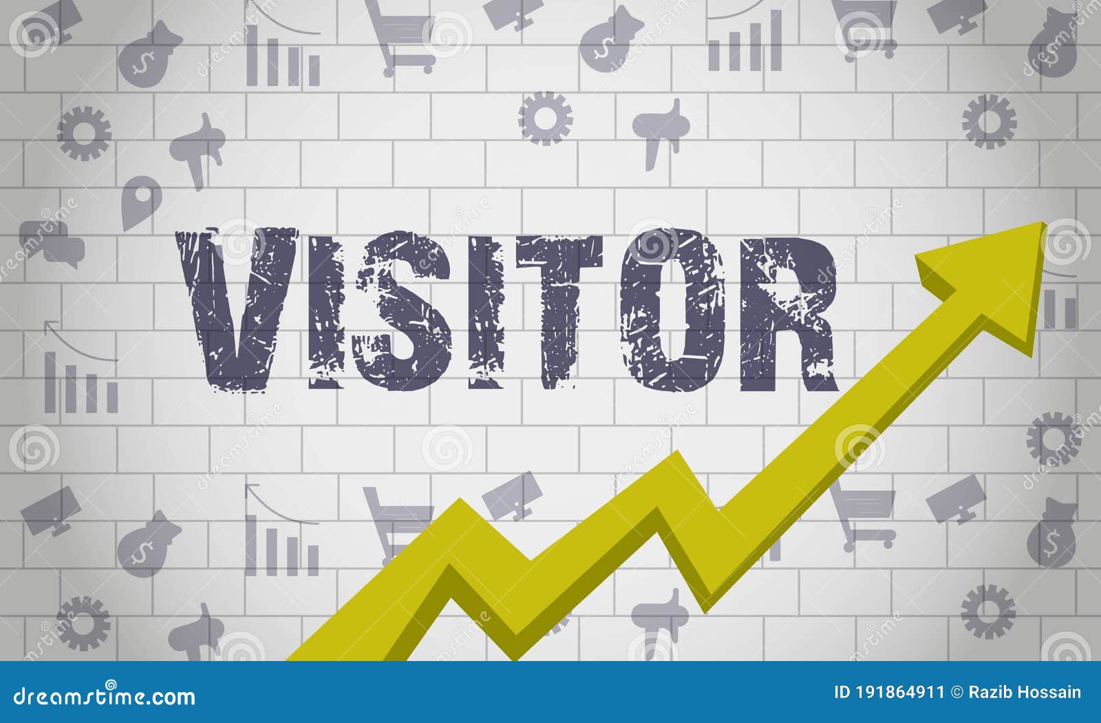 Business Arrow Target Direction Concept Visitor Stock Illustration ...