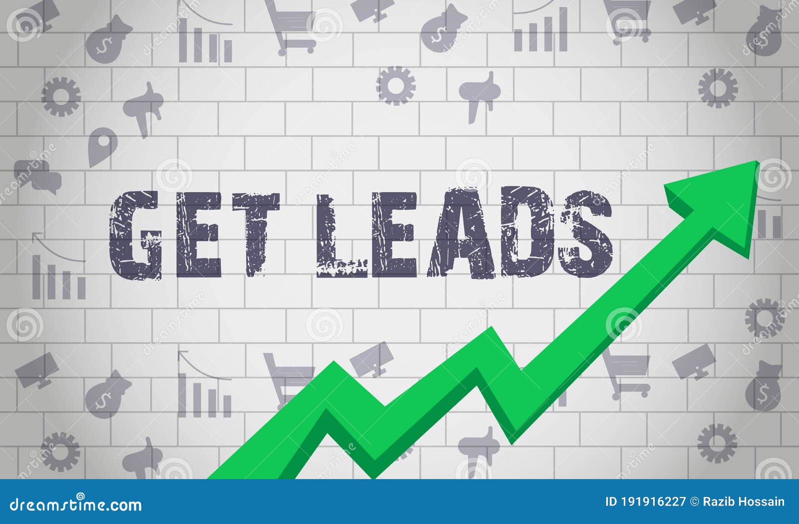 Business Arrow Target Direction Concept Get Leads Stock Illustration ...