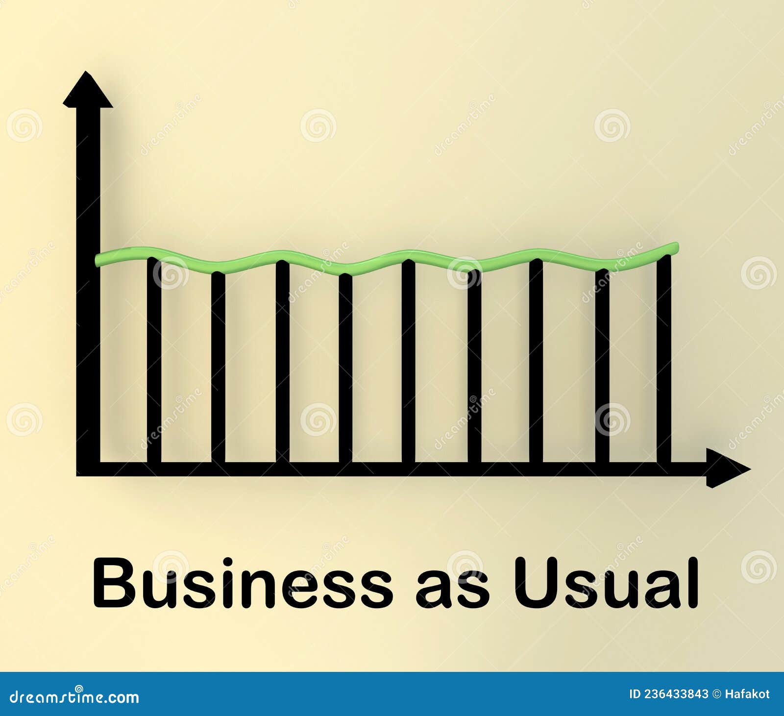 Business as Usual concept stock illustration. Illustration of white ...