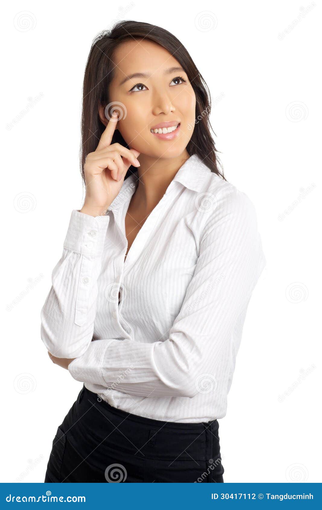 Business Asian Woman Thinking Stock Photo - Image of look, career: 30417112