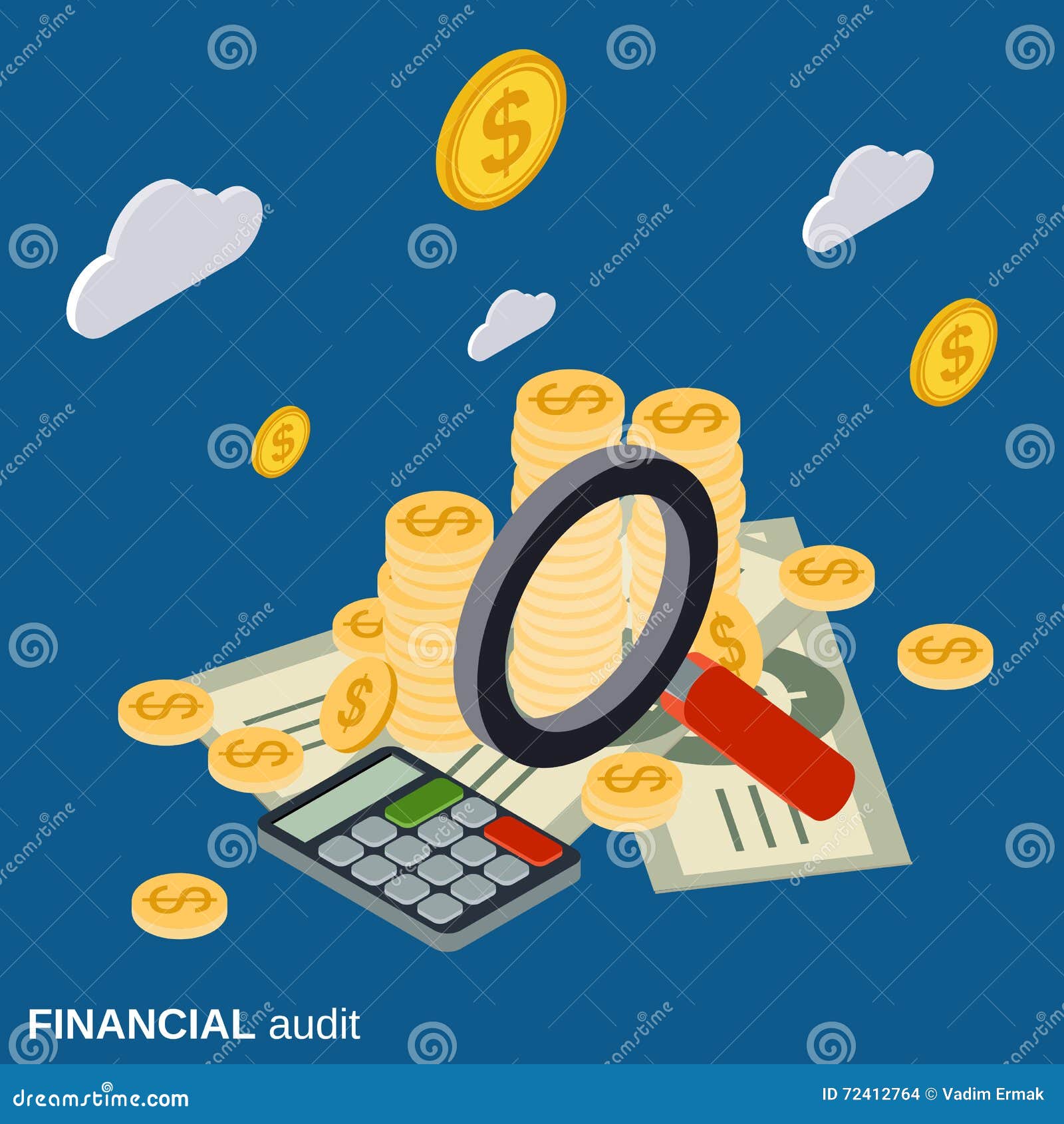 Business Audit, Analytics, Financial Statistic Vector Concept Stock ...