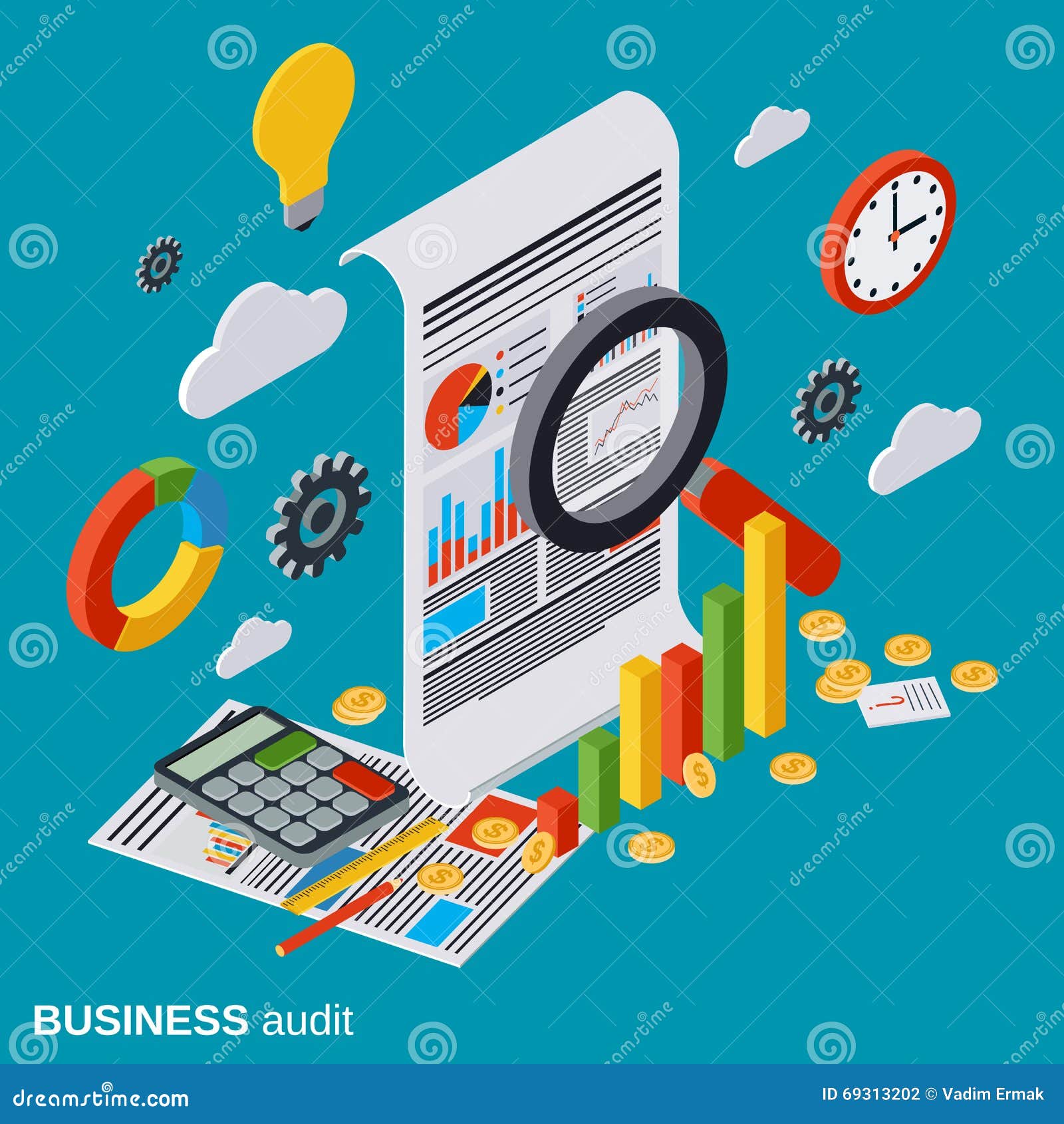 Business Audit Cartoon Vector | CartoonDealer.com #46181605