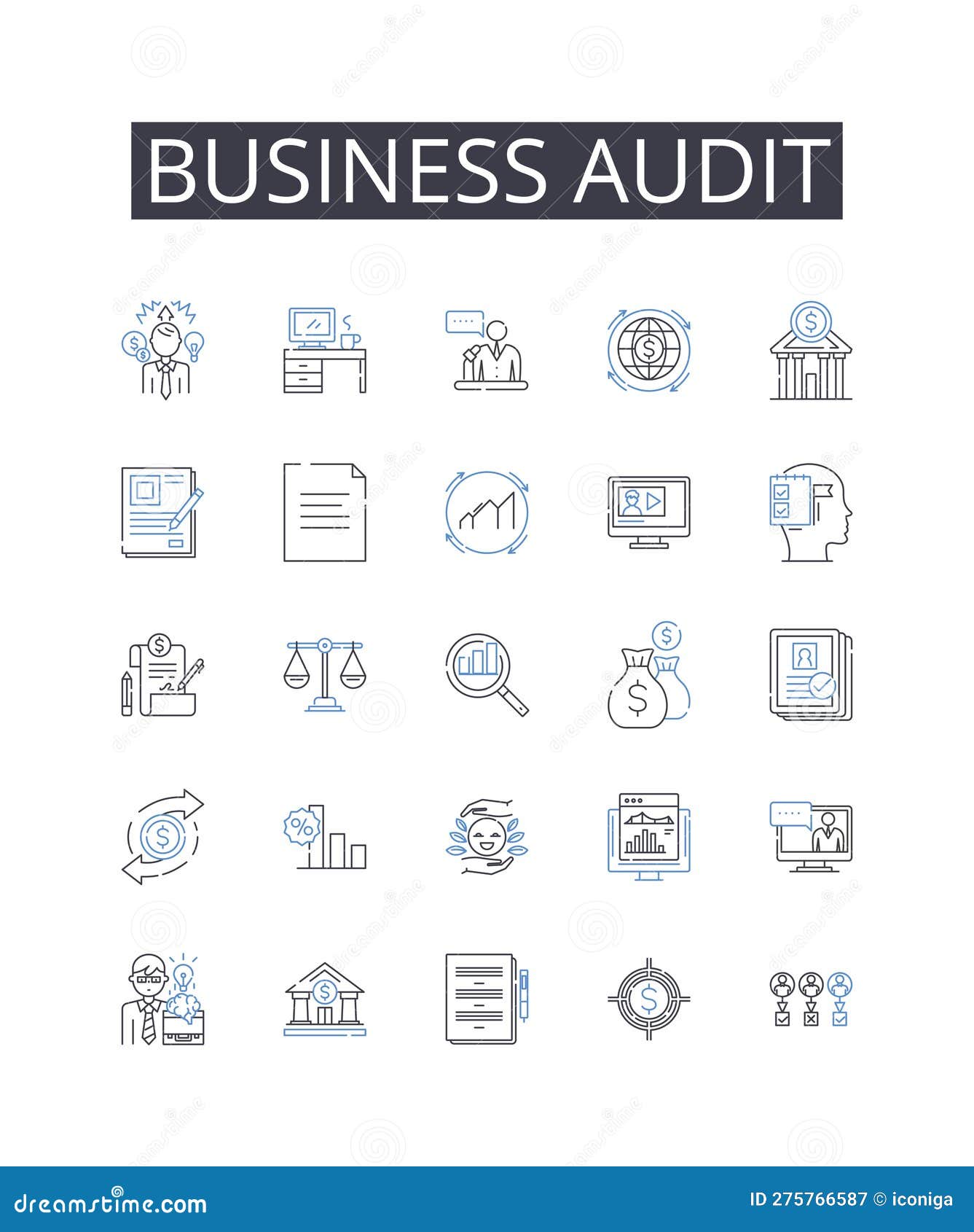 Operations Review Line Icons Collection. Efficiency, Analysis ... Operations Review Line Icons Collection. Efficiency, Analysis ...