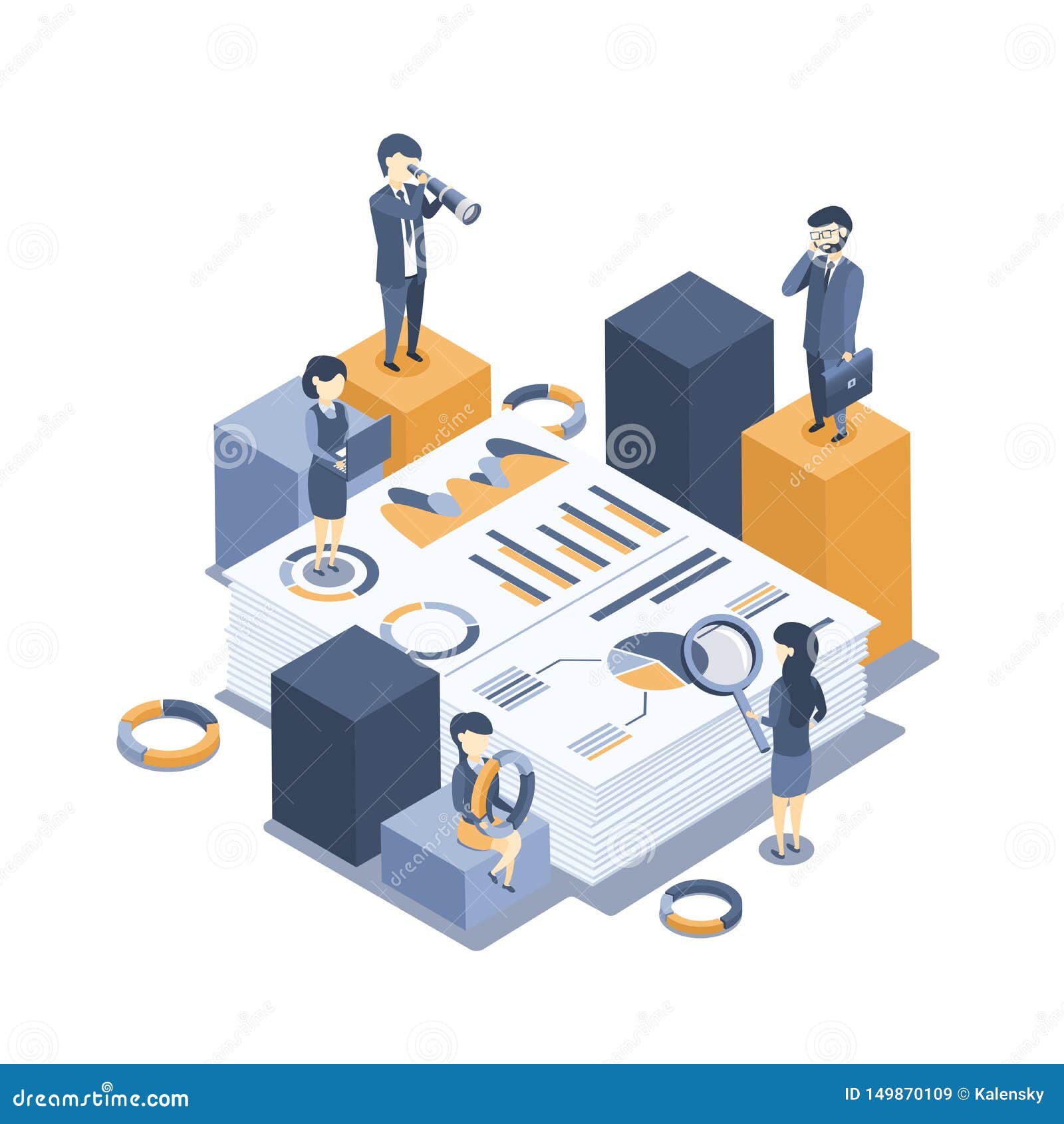 Business auditing. stock vector. Illustration of calendar - 149870109